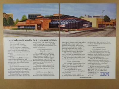 1985 IBM 3680 Restaurant System vintage print Ad | eBay