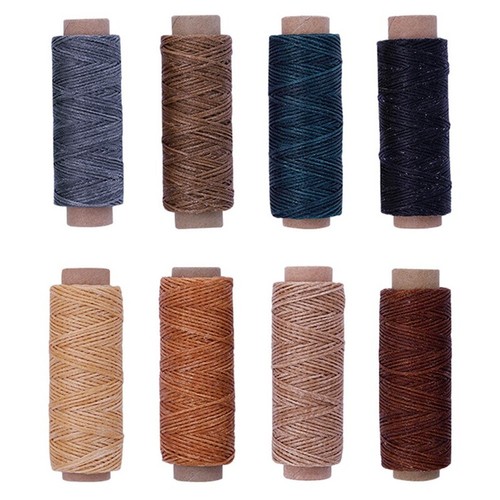 22Pcs Leather Craft Hand Stitching Sewing Tool Thread Awl Waxed Thimble ...