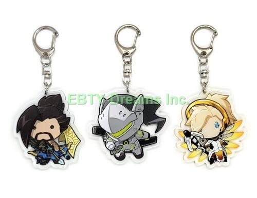 Set of 3 Overwatch Acrylic Keychain Hanzo, Mercy, Genji v2 | eBay