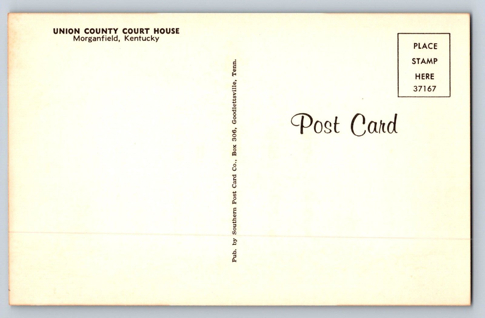 Postcard Union County Court House Morganfield Kentucky Unposted Chrome ...