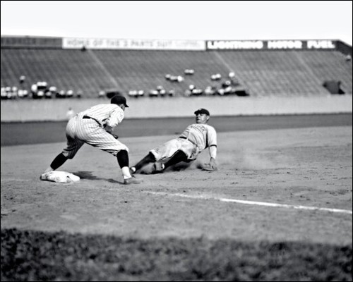 Babe Ruth Photo 8X10 - Sliding Into Third Bambino New York Yankees | eBay