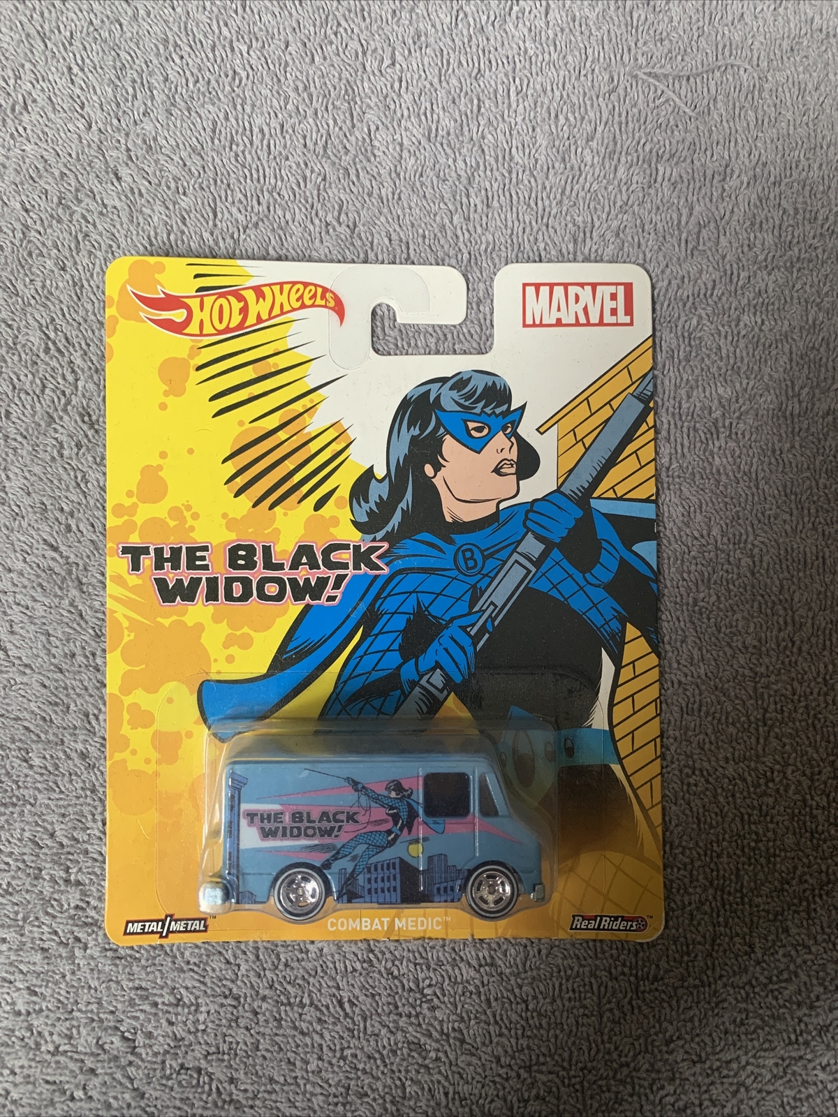 Hot Wheels Marvel The Black Widow Combat Medic Real Riders | eBay