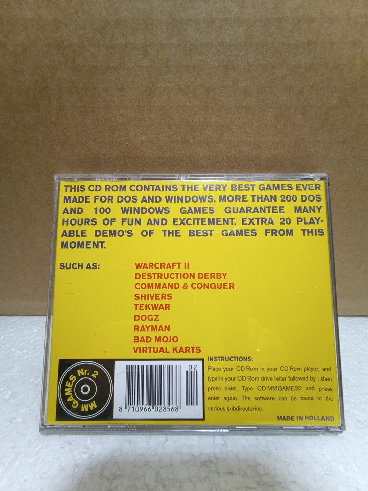 Multi Media Games DEMOS PC CD-ROM Jewel Case NEW CIB Vintage Rare NOT ...