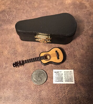 MINIATURE GUITAR WITH CASE | eBay