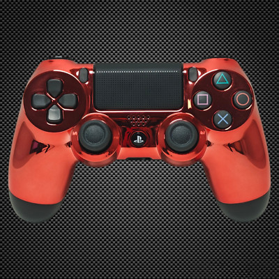 Chrome Red Themed Official PS4 Controller V2 Custom | eBay