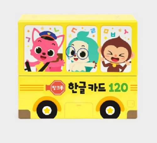 Pink fong Baby Shark Korean Hangul Flash Vocabulary 120 Cards /Free ...