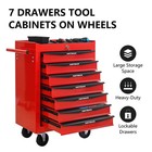 7 Drawers Rolling Tool Chest Tool Box Organizer Storage Cabinet with ...