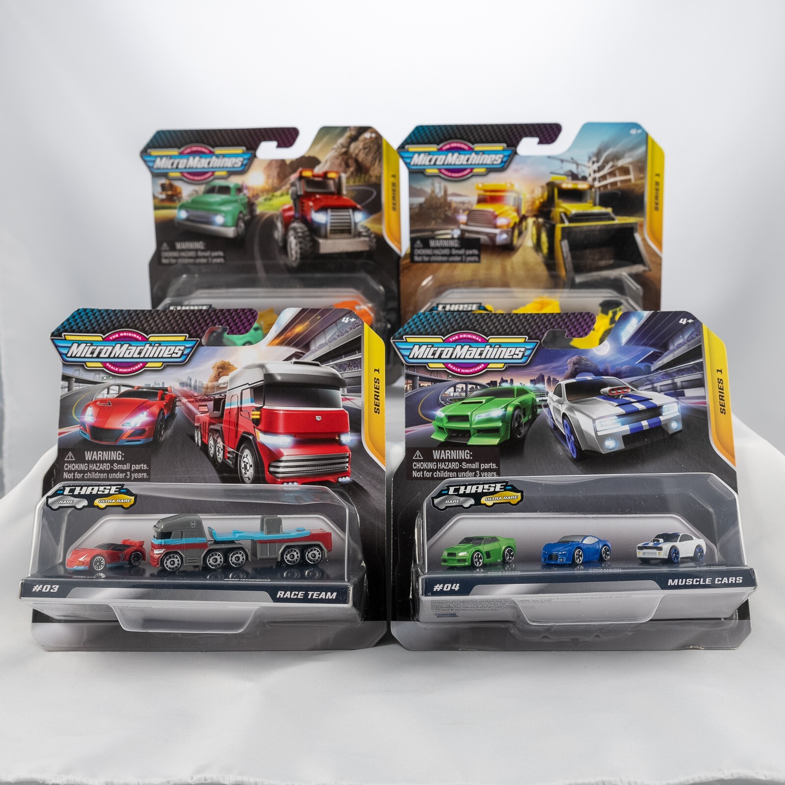 Micro Machines Series 1 Vehicle Starter Packs #01-#04 Complete Set Farm ...