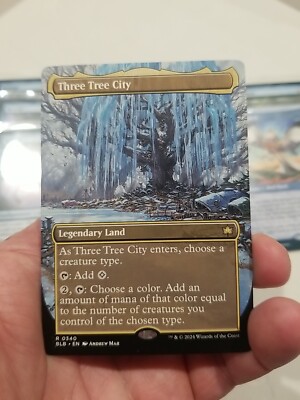 THREE TREE CITY (BORDERLESS) (340) Bloomburrow BLB Magic MTG MINT CARD ...