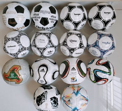 adidas historical mini ball set 14 pcs for collector FIFA world cup ...