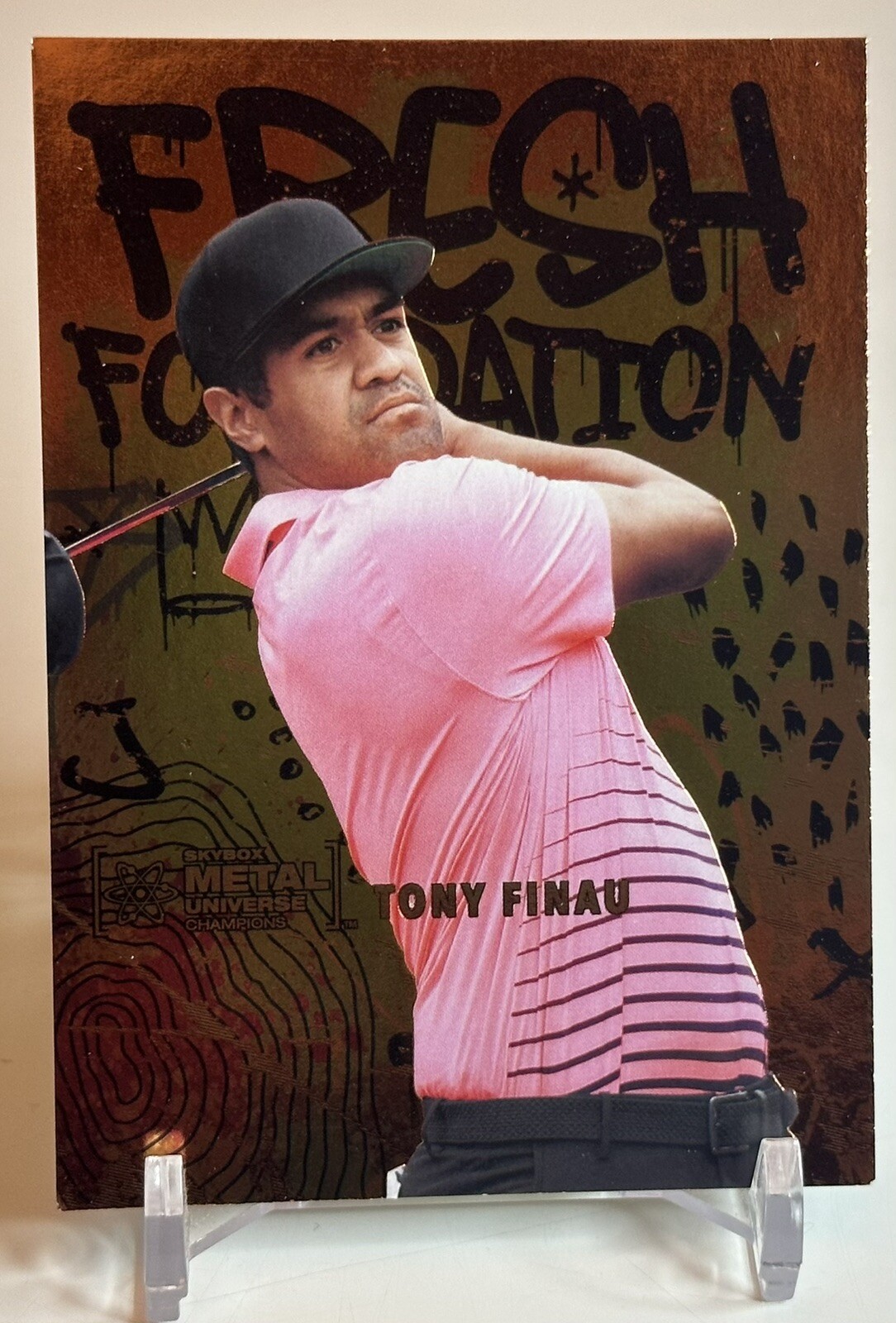 2021 Skybox Metal Universe Champions Fresh Foundation Tony Finau Copper ...