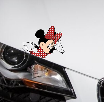 1x MINNIE MOUSE CAR STICKER PEEKER GRAPHICS,DECALS,VINYL PK12 | eBay UK