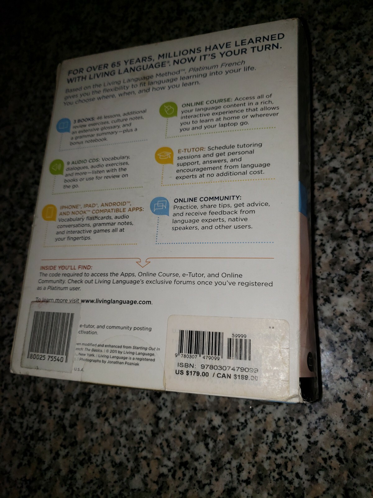 Living Language French Platinum Complete 3 Book 9 Audio-CD Set Online ...