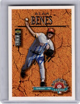 1996 Collector's Choice Alan Benes Auto St. Louis Cardinals #654 Signed ...