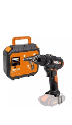 WORX WX370.9 18V (20V MAX) Cordless Combi Hammer Drill - BODY ONLY With ...