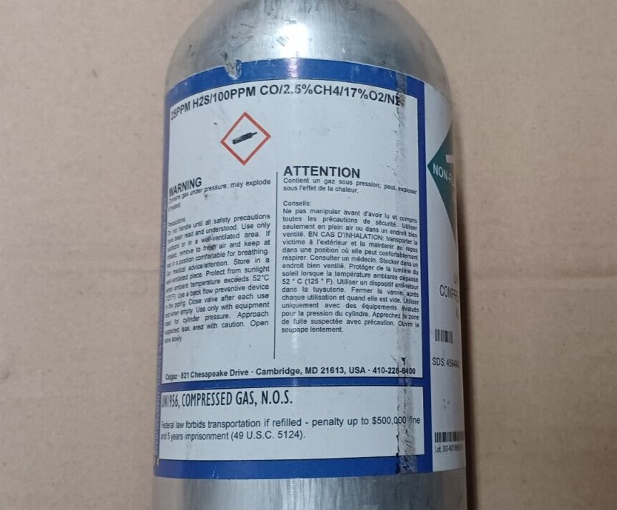 UN1956 Compressed Gas Class2 cylinder | eBay