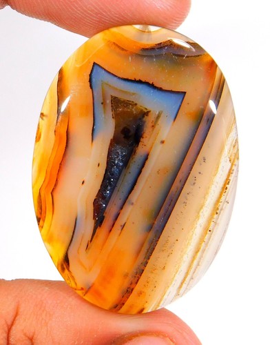 59 CT Haut Qualité Naturel Agathe Montana Ovale Cabochon Pierre ...