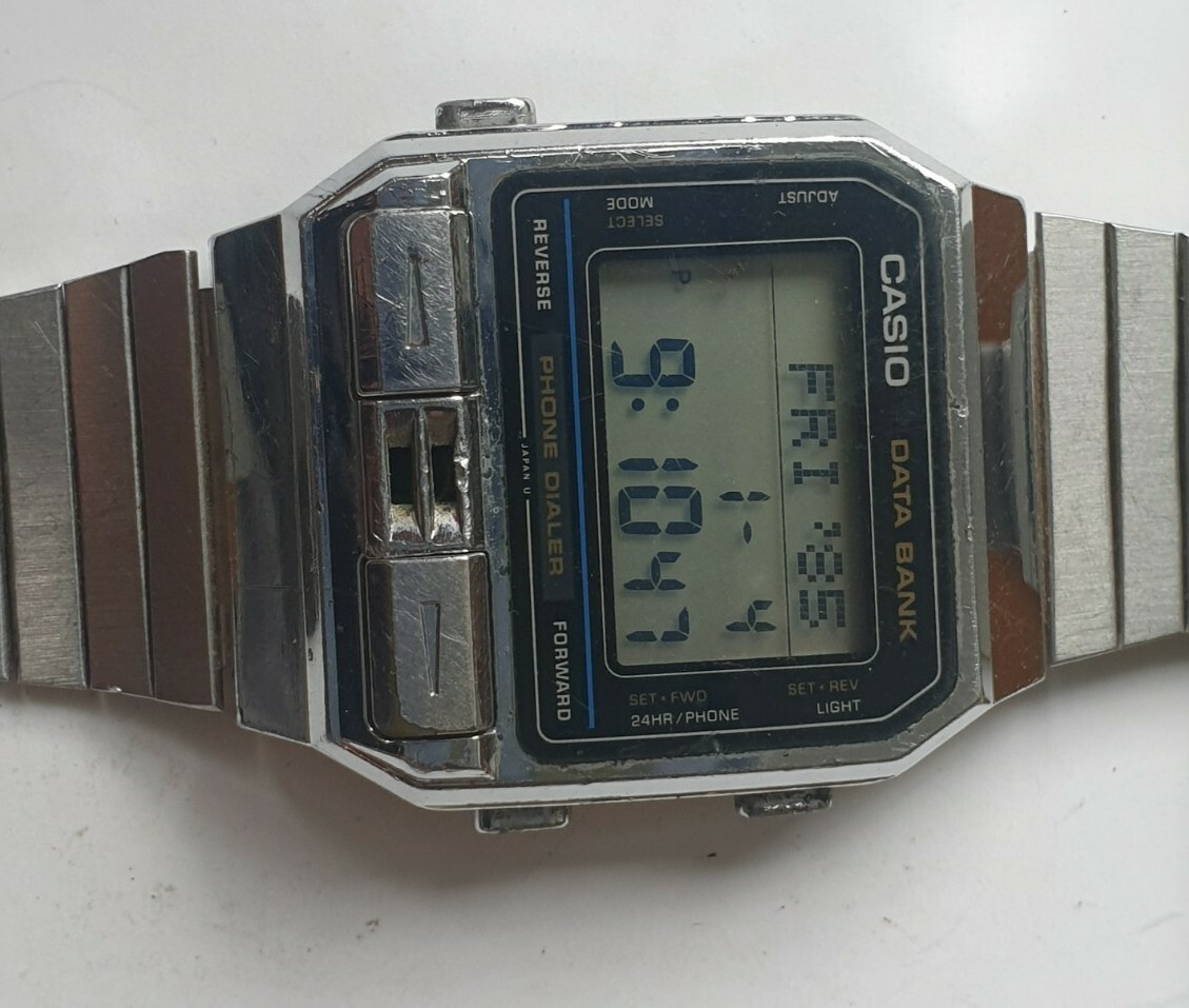 Vintage Rare Casio DBA-800 555 Data Bank Phone Dialer Battery Watch ...