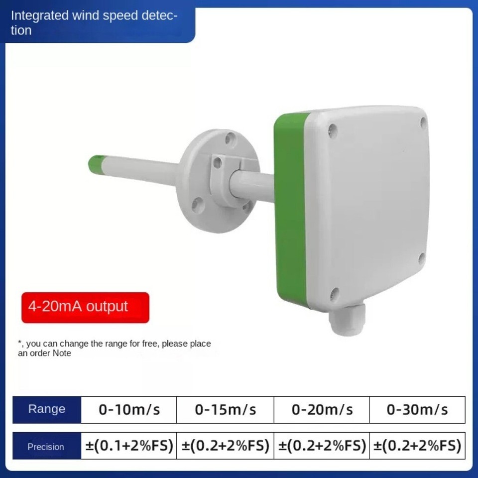 Air Velocity Sensor Meter Air Flow Velocity Meter Duct Wind Speed ...