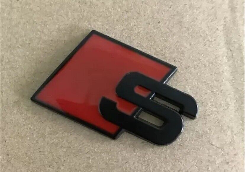 1x AUDI S Line Black Sticker Car Accessories Badge Logo Rear Trunk ...