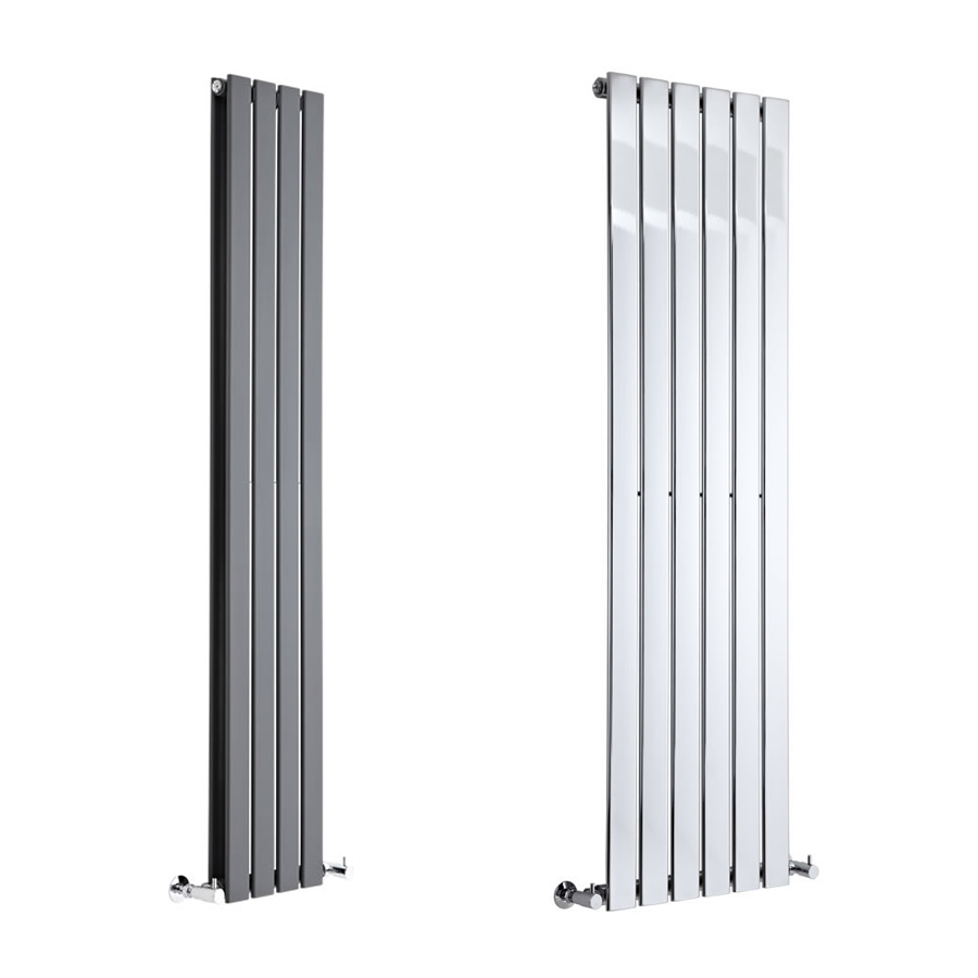 DESIGNER RADIATORS Vertical Horizontal Flat Panel Tall Upright Column ...