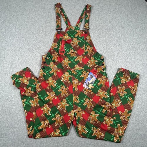 RARE NWT Shinesty Christmas Gingerbread Overalls Holiday Jumper Fleece ...