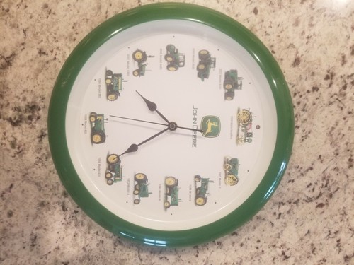 John Deere Tractor Wall Clock with Tractor Sounds On The Hour 13” Green ...