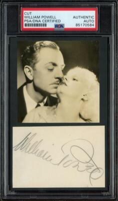 WILLIAM POWELL autograph cut | "My Man Godfrey" - signed PSA/DNA ...