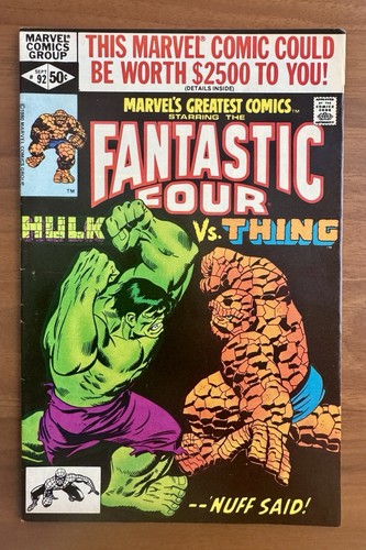 Reprint Fantastic Four 112 MARVEL'S GREATEST COMICS 92 Classic Hulk vs ...