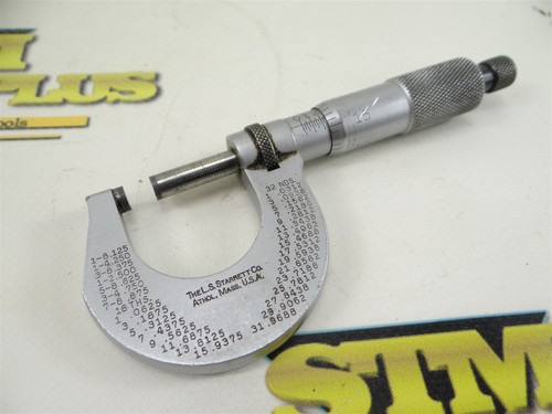 STARRETT NO.230 OUTSIDE MICROMETER CARBIDE FACED 0-1" RANGE .0001 ...