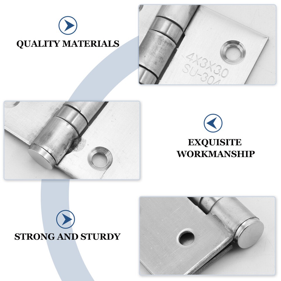 2Pcs Stainless Steel Door Hinges Practical Cabinet Hinge cabinet hinges ...