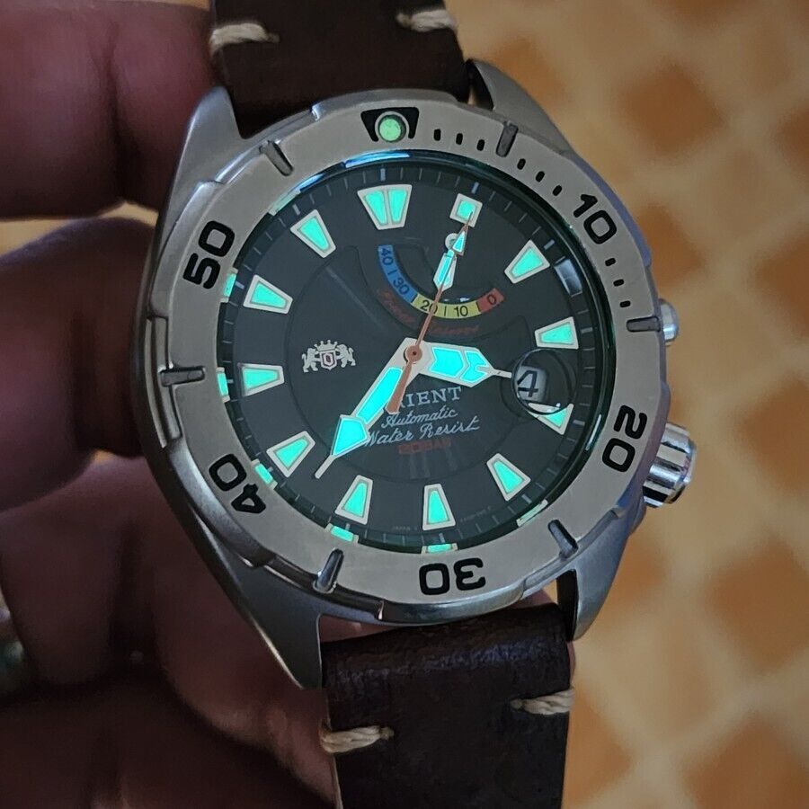 Rare Orient M-Force EX00-CI CA Automatic Titanium Power Reserve Men Watch | eBay