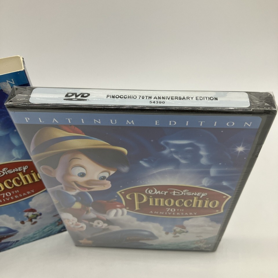 Pinocchio (DVD, 2009, 2-Disc Set, 70th Anniversary Platinum Edition) w ...
