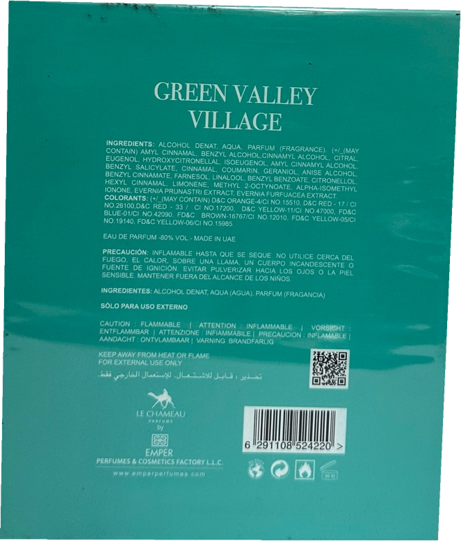 GREEN VILLAGE VALLEY EDP 3.4 OZ BY EMPER COLLECTION | eBay