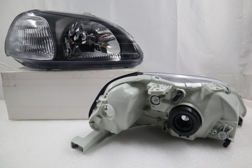 1996-1998 Honda Civic Type R Style EK9 EK4 EM1 JDM black Headlights CTR ...