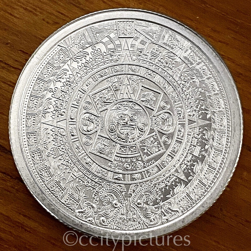 1/4 oz GSM Aztec Mayan Calendar 999 Silver Round #6 | eBay