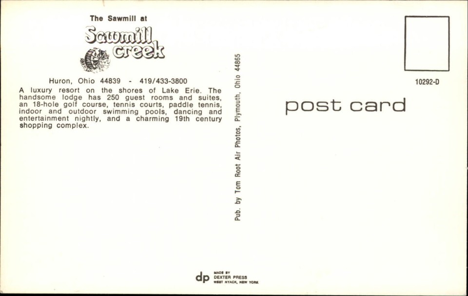 Huron Ohio Sawmill Creek Resort restaurant entrance water wheel unused ...