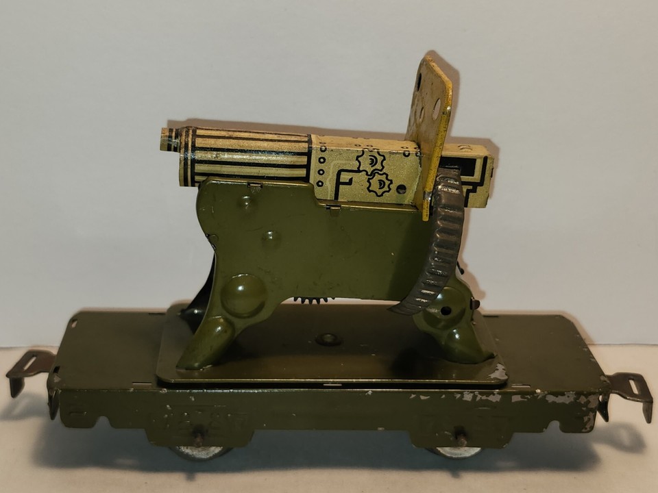 Marx Four Wheel Machine Gun Car US Army Train | eBay