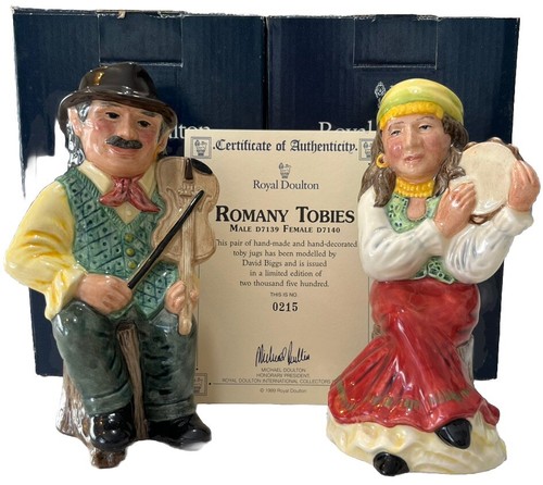 RARE Royal Doulton - Romany Tobies Set D7139 Male D7140 Female Toby ...