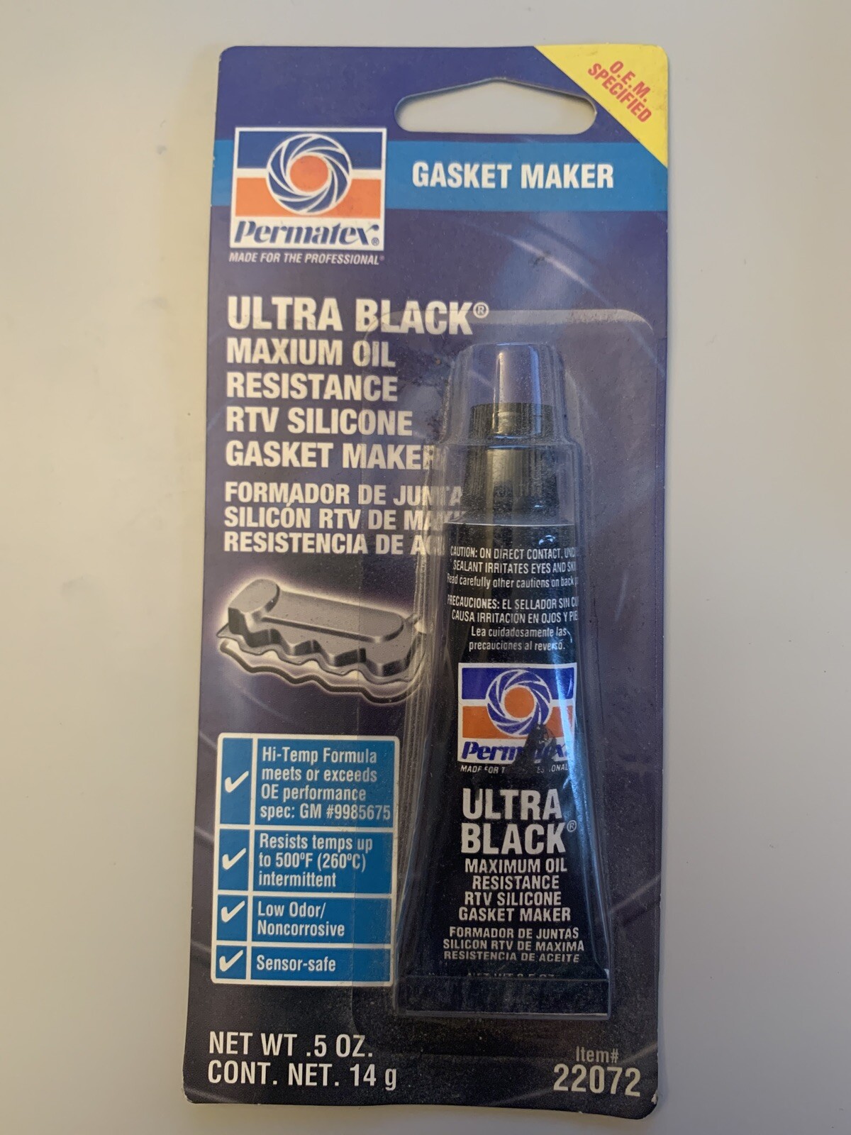 Permatex 22072 Ultra Black Maximum Oil Resistance RTV Silicone Maker .5 ...
