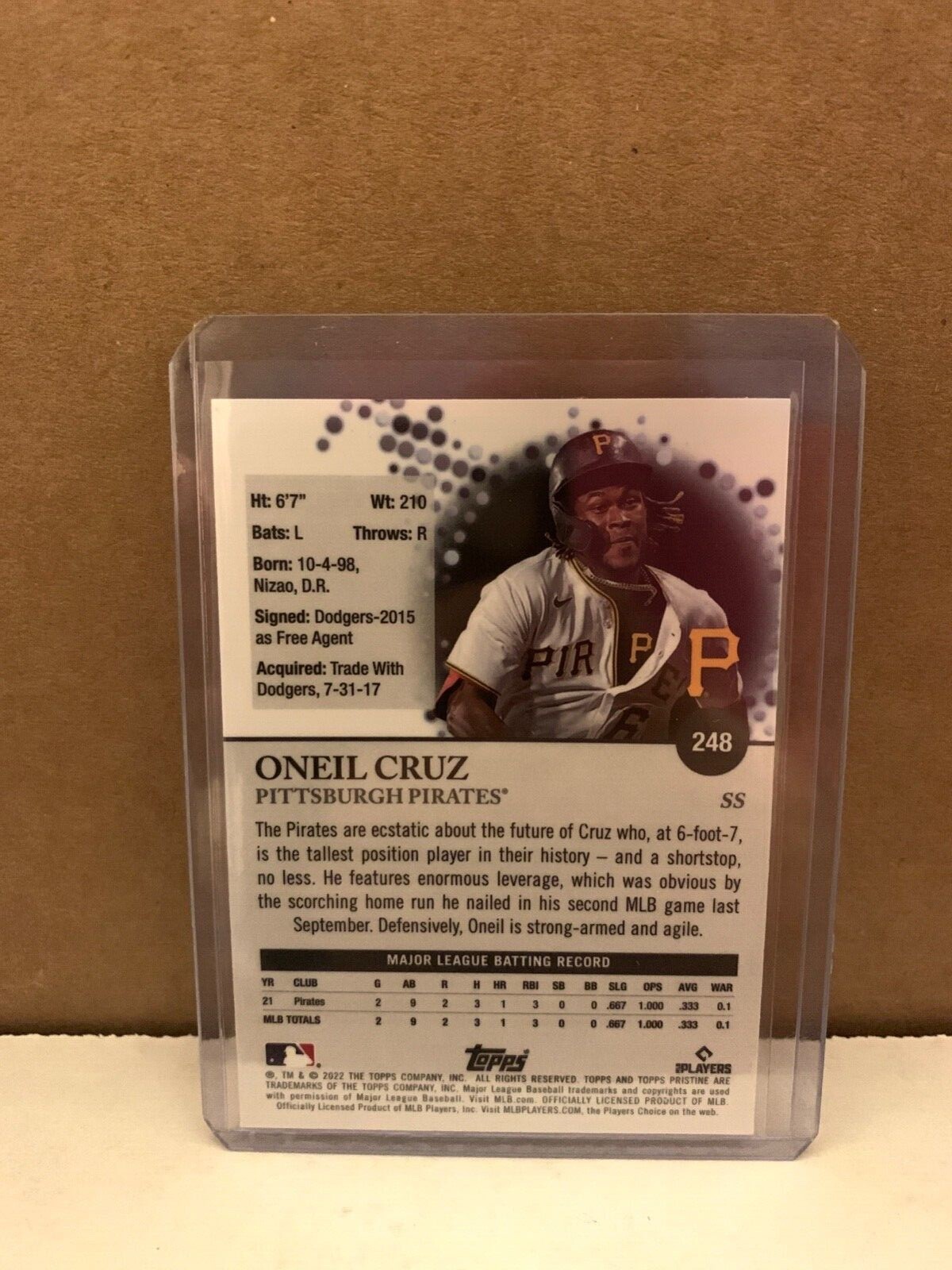 2022 TOPPS PRESTINE BASEBALL ONEIL CRUZ BASE ROOKIE CARD | eBay