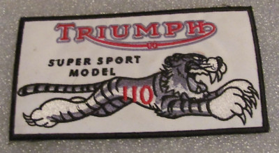 RARE VINTAGE TRIUMPH TIGER SUPER SPORT 110 MOTORCYCLE RED & WHITE BIKER ...