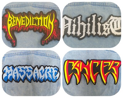 Nihilist Benediction Cancer Massacre embroidered back patch death metal ...