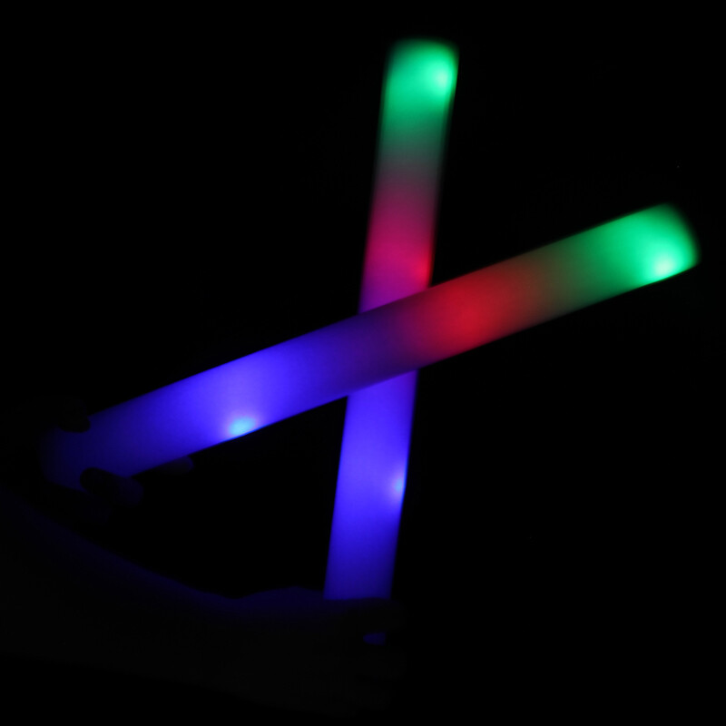 480PCS Light Up LED Foam Sticks Wands Rally Flashing Glow Party Rave ...