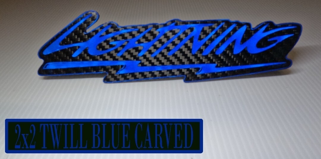Ford F-150 Lightning Carbon Fiber Badge set (both fender pieces, plus ...