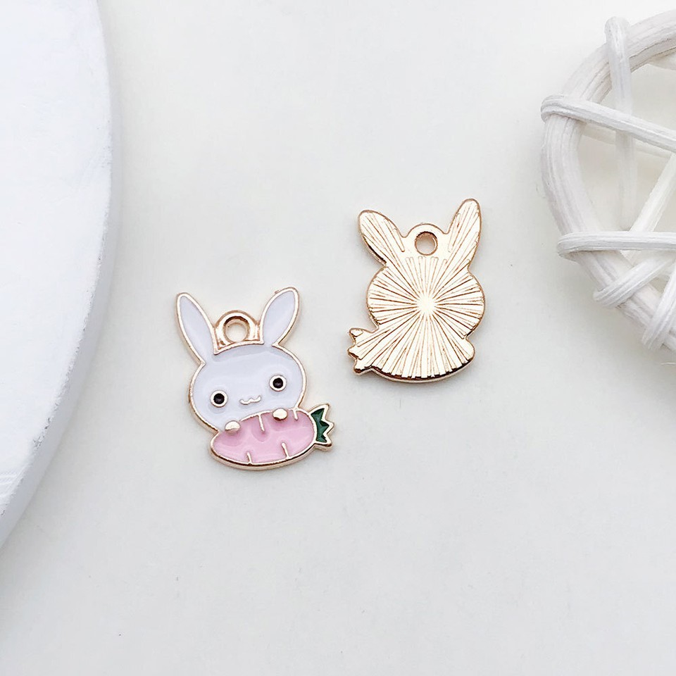 10pcs Pink Jewelry Making Charms Enamel Pendant For DIY Jewelry Making ...