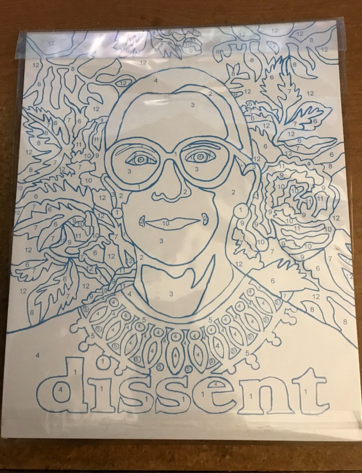 RBG Paint The Town by numbers Kit - New - Ruth Bader Ginsburg Dissent ...