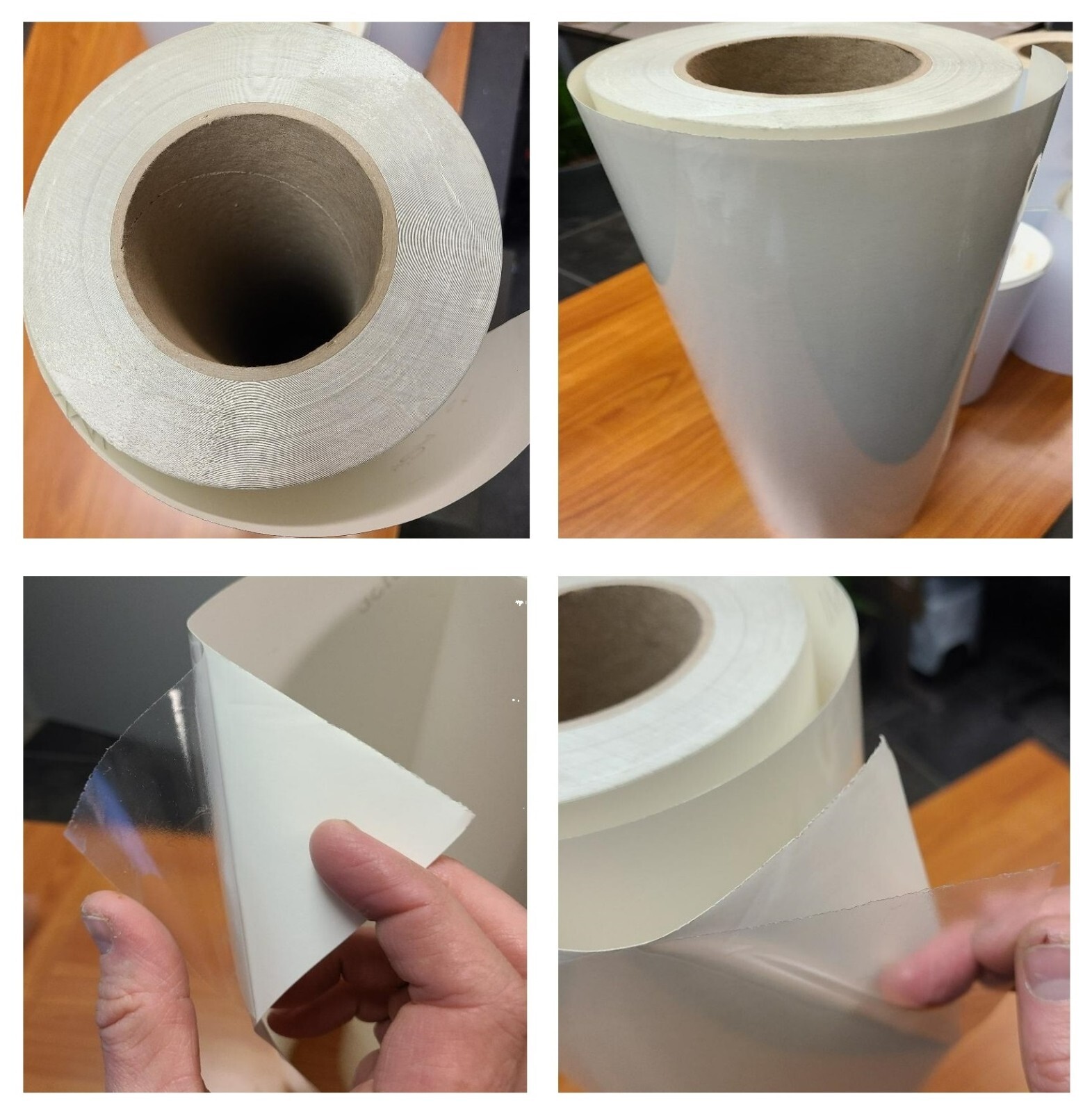 3.5mil Gloss Clear HIGH-TACK Permanent Print Vinyl PSA Solvent Latex ...