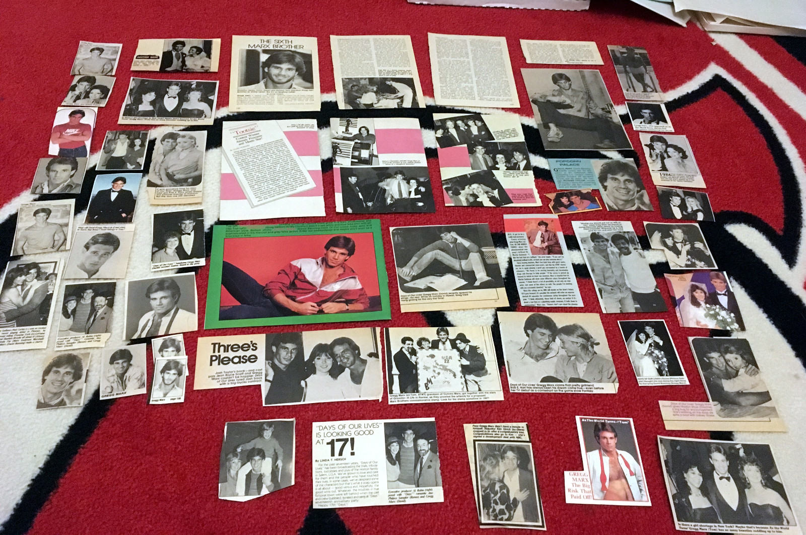 MARIE MASTERS 57-PIECE CLIPPINGS LOT As the World Turns ATWT Susan ...