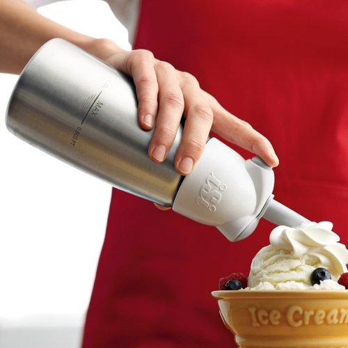 EZYWHIP CREAM DISPENSER 1.0L 100% STAINLESS STEEL WHIPPER BULBS ...